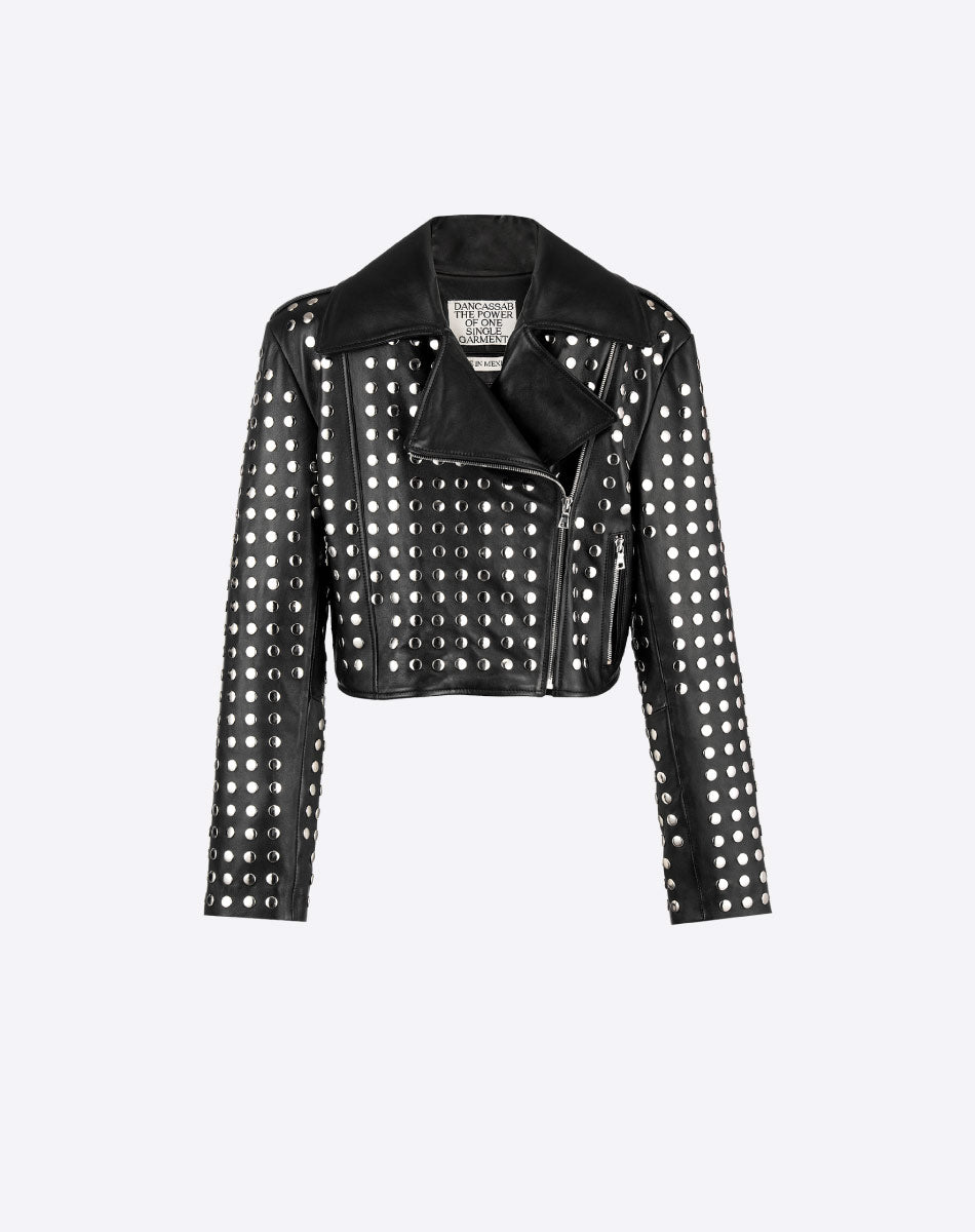 Riley Jacket Lambskin Studs - DANCASSAB